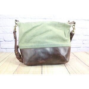 L.L. Bean | Bags | Ll Bean Waxed Canvas Crossbody Full Grain Leather ...